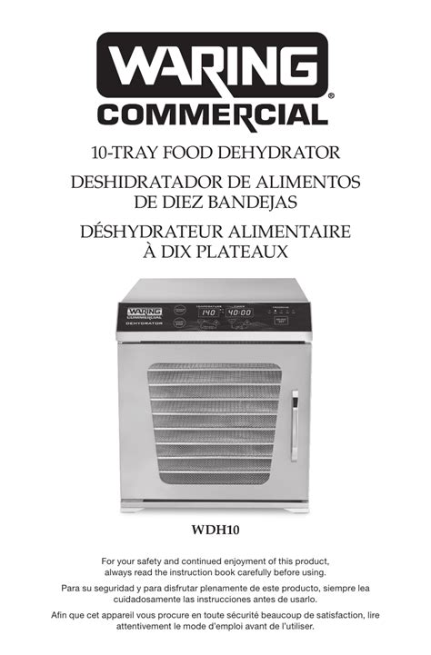 Waring Food Dehydrator 11df21 Manual