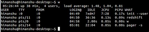 Linux W Command Tutorial For Beginners 5 Examples