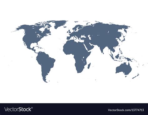 Detailed World Map Royalty Free Vector Image Vectorstock