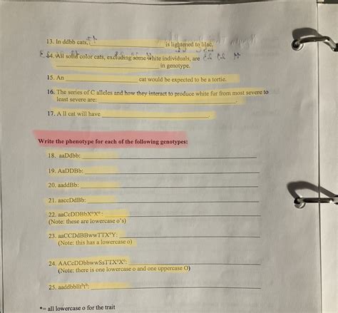 Solved Laboratory Exercise 13 Cat Genetics Objective This