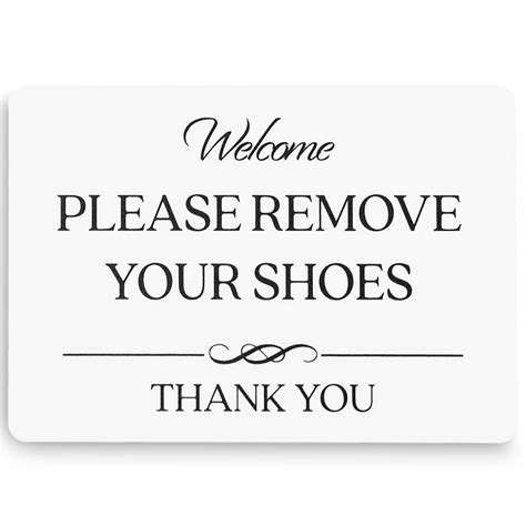 Please Remove Your Shoes Sign Printable Decorative Metal Sign Please