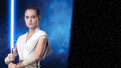 Download Rise Of Skywalker Rey Lightsaber Pose Wallpaper