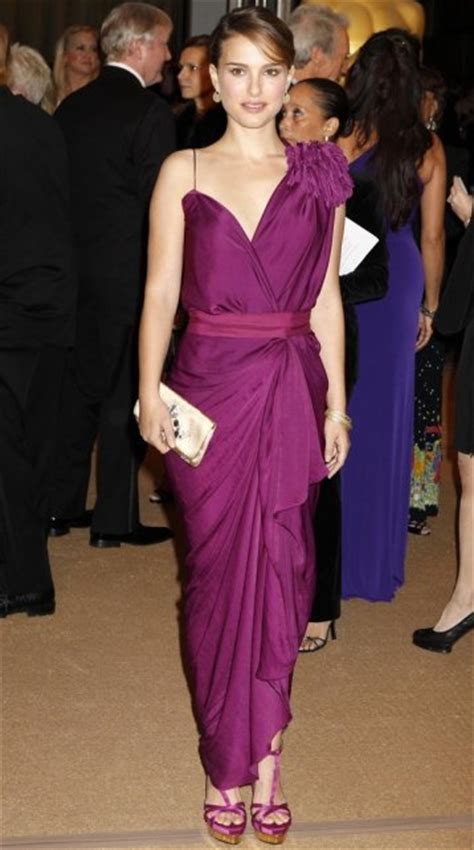 Natalie Portman Purple Prom Gown Evening Dress Governors Awards