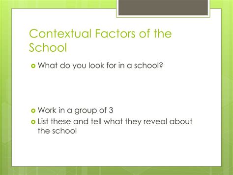 Ppt Contextual Factors What Are They Why Are They Important Powerpoint Presentation Id