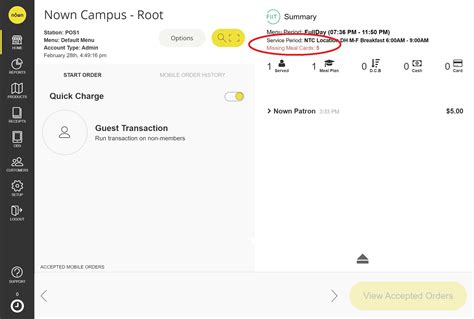 Saving Missing Meal Cards And Associated Error Codes Fiit Learning Centre