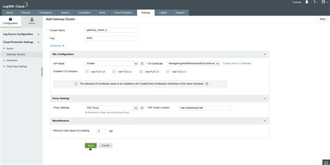 Configuring Gateway Cluster In Log360 Cloud
