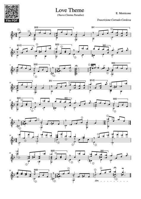 Sheet Love Theme Guitar Tab Pdf Chords Guitar Tab Mp4midi