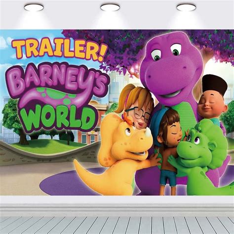 Barney And Friends Backdrop Banner Party Supplies Poster Movie Theme