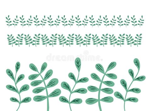 Leaf Border Stock Vector Illustration Of Simple Isolated 257999625