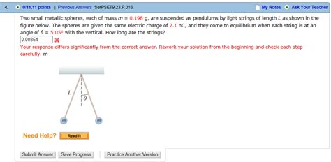 Solved Two Small Metallic Spheres Each Of Mass M 0198 G