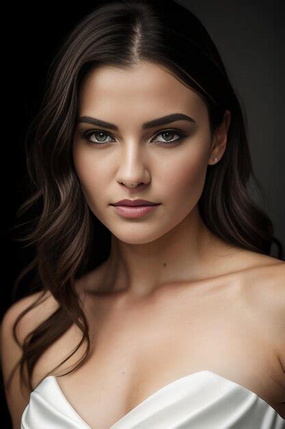 Premium Ai Image Closeup Portrait Of A Female Model With Long