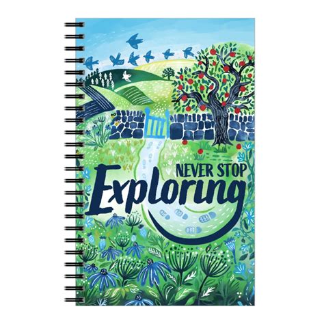 Never Stop Exploring Green Notebook Shutterfly