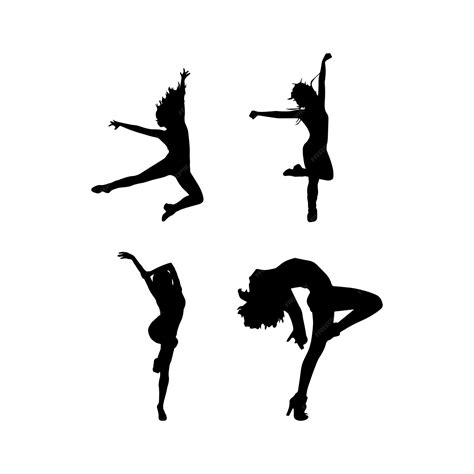 Premium Vector Dance Silhouette Set Of Dancer Silhouettes
