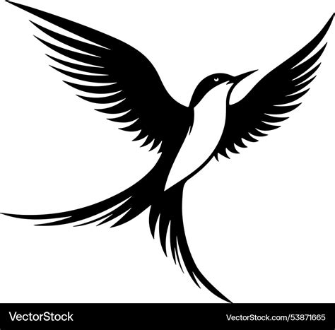 Tern Fly Silhouette Art Royalty Free Vector Image