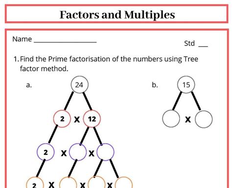 Worksheet On Multiples