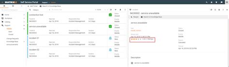Managing Tickets Matrix42 Self Service Help Center