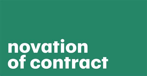 Novation Of Contract Explained Pandadoc