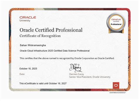Oraclecertified Datascience Cloudcomputing Machinelearning
