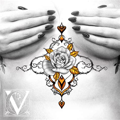 Female Sternum Tattoo