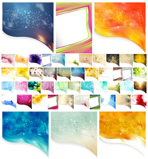 Spectrum Of Abstract Wave Border Vectors And Background Designs