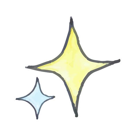 Dibujado A Mano Vector Ilustración De Estrellas Aislado En Un Blanco