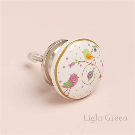 Birds Garden Ceramic Door Knobs By G Decor