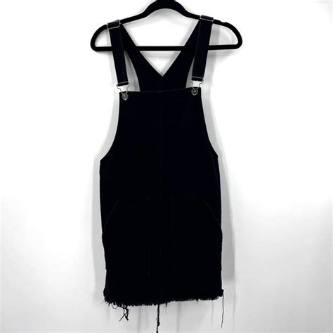 Pullandbear Dresses Pull Bear Black Overall Skirt Dress Pockets