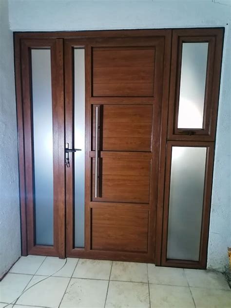 Puerta Principal De Pvc Imitación Madera Puertas