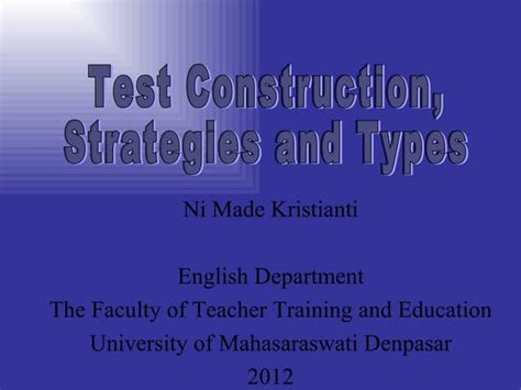 Validity And Reability For Teaching Strategy Ppt