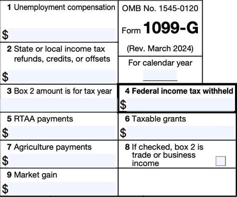 Irs Form 1099 G Instructions Certain Government Payments