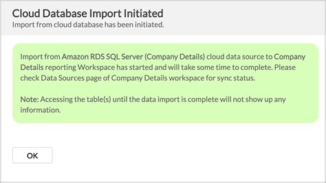 Import data from Amazon RDS: SQL Server