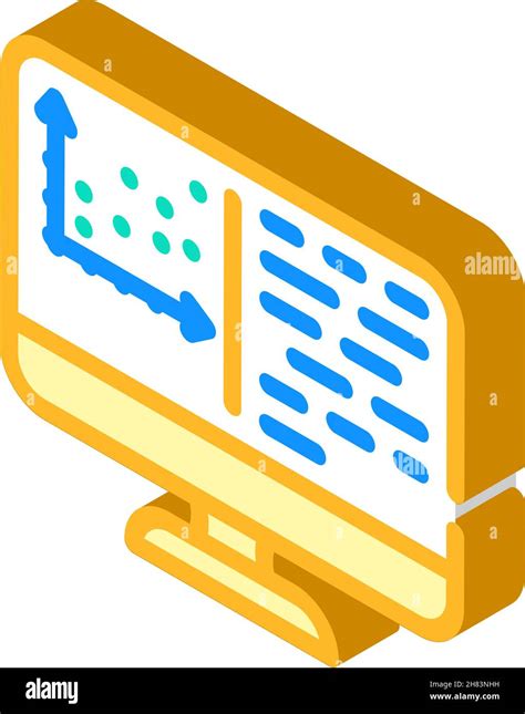 Programming Data Science Isometric Icon Vector Illustration Stock