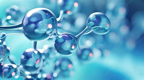 Molecular Structure Of Water Chemical Bonds Abstract Atomic Structures In A Futuristic Design