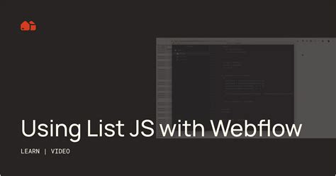 using list js with webflow [video] no code supply co