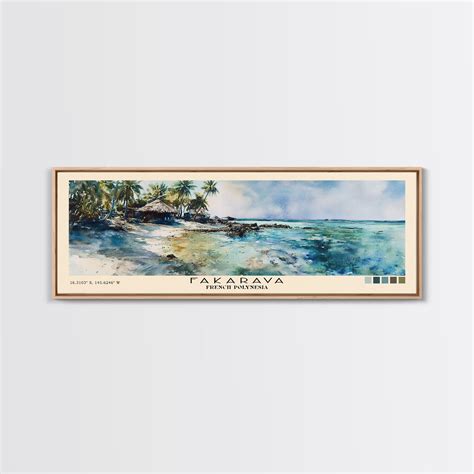 Fakarava French Polynesia Watercolor Print Vacation T French Pol