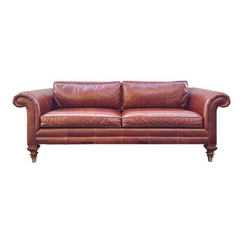 Ralph Lauren Leather Sofa Chairish
