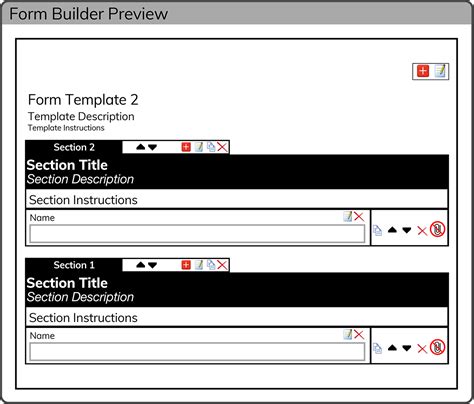 move form template section
