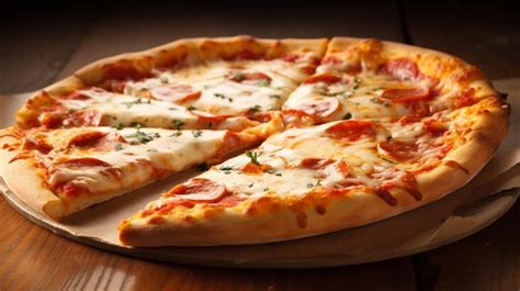 Italian Classic Pizza Slice Premium Ai Generated Image