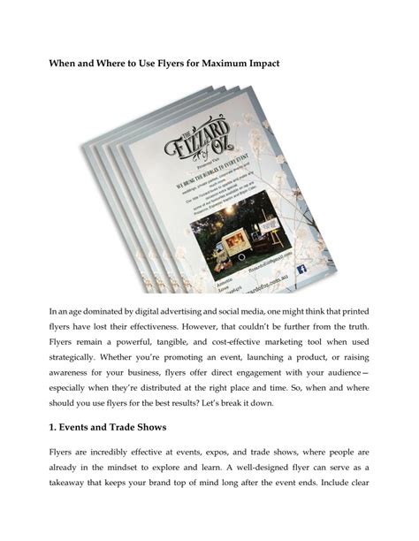Ppt When And Where To Use Flyers For Maximum Impact Powerpoint