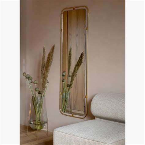 Nimbus Mirror Rectangular Bronzed Brass Wool