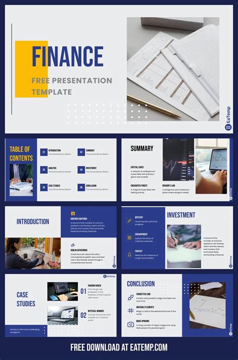 Free Finance Ppt Presentation Template Eatemp
