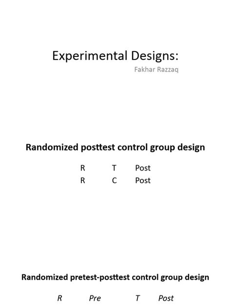 Experimental Designs Pdf