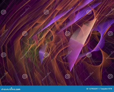 Abstract Digital Fractal Science Effect Decoration Chaos Energy Wallpaper Futuristic Style