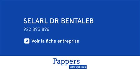Société Selarl Dr Bentaleb Chiffre Daffaires Statuts Extrait Dimmatriculation