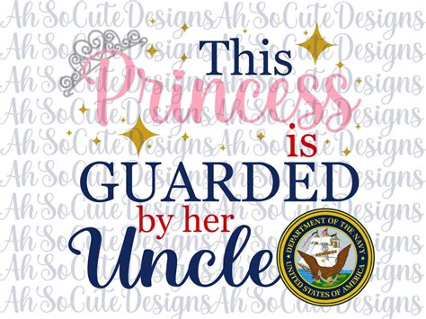 This Princess Is Guarded By Her Uncle Navy Etsy