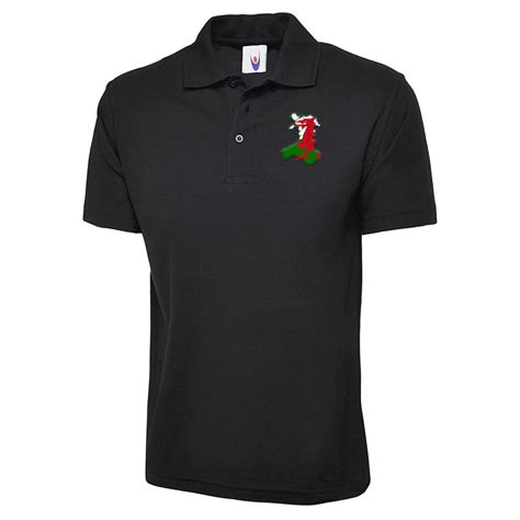 Welsh Flag Polo Shirt Shop For Wales Flag Map Clothing For Sale