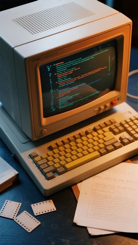 Free Vintage Coding Glow Image Retro Coding Programmer Download