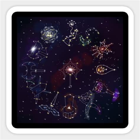 Dnd Constellation Wheel Constellations Sticker Teepublic