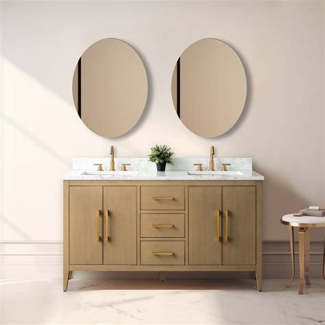 Vanity Art 60” Double Sink Bathroom Vanity Cabinet With Engineered