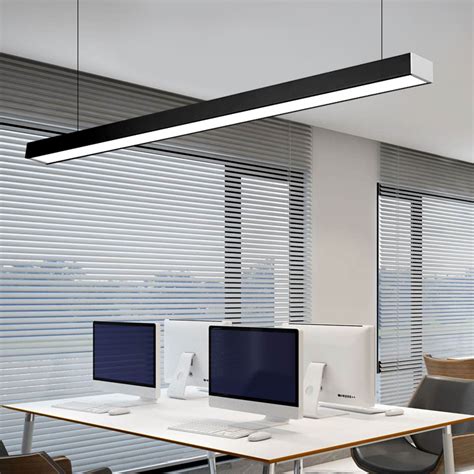 Rectangular Profile Linear Led Pendant Light For Office Building